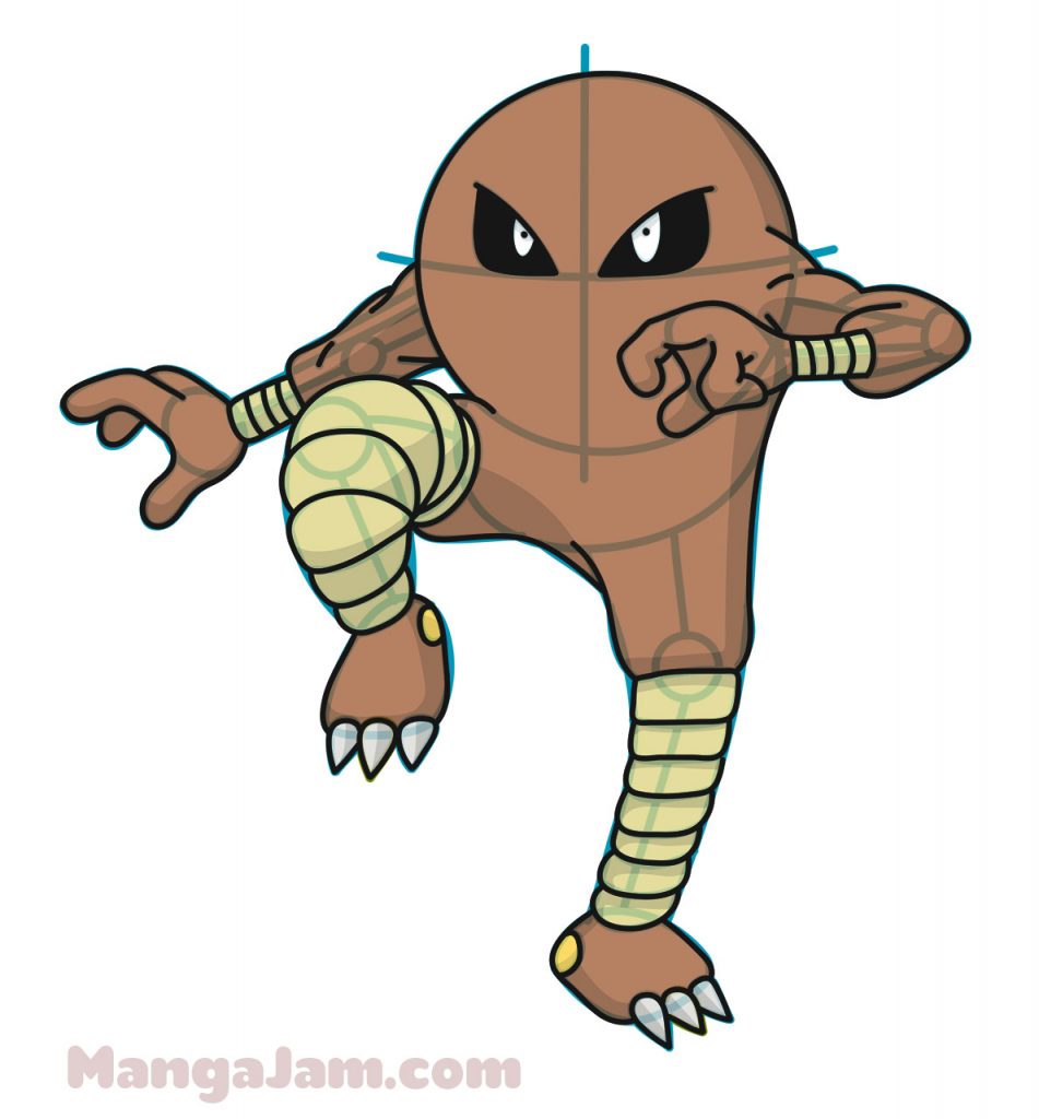 How To Draw Hitmonlee From Pokemon Step By Step Drawing