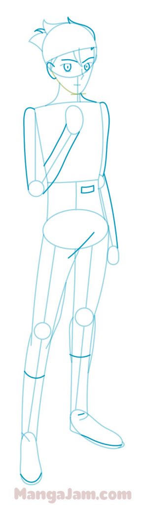 How to Draw Yoshichika Tsurugi from Luck and Logic - MANGA-JAM.com