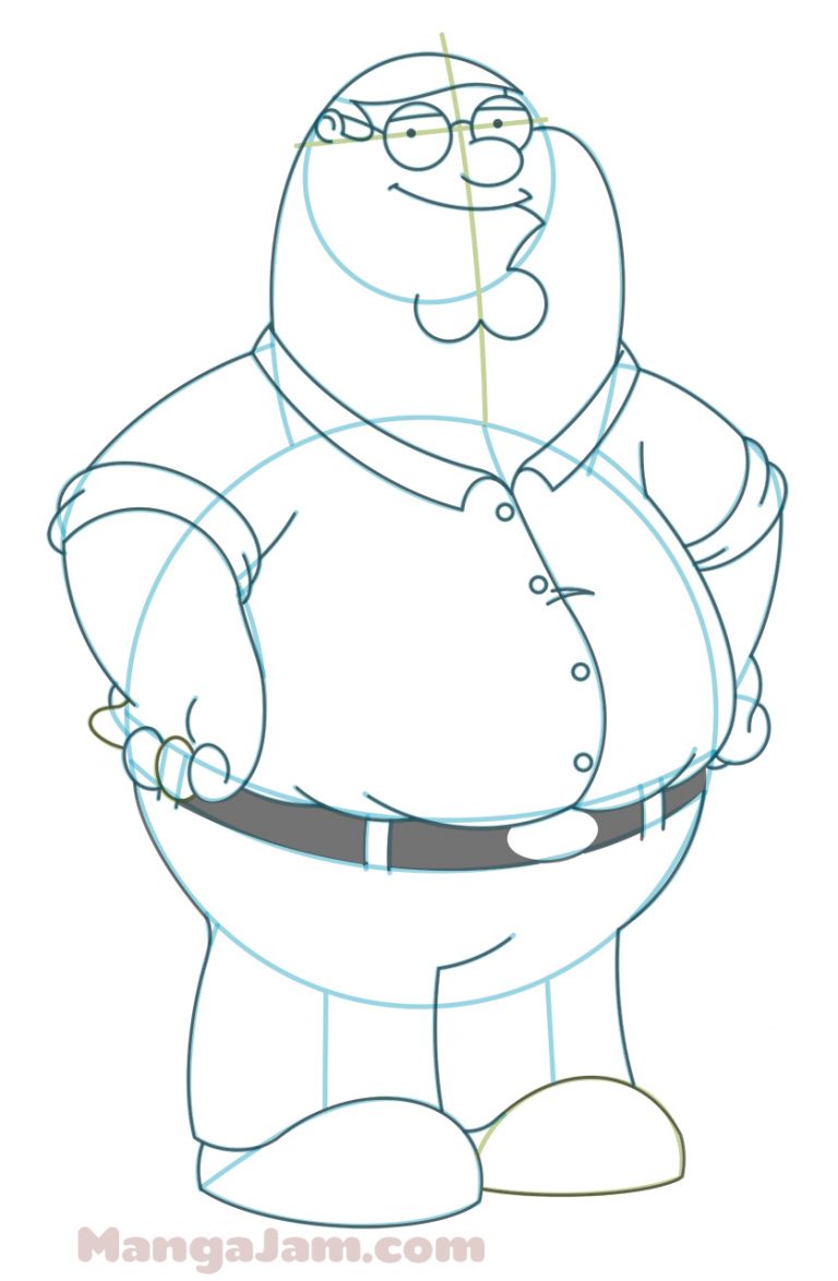 How to Draw Peter Griffin from Family Guy - MANGA-JAM.com