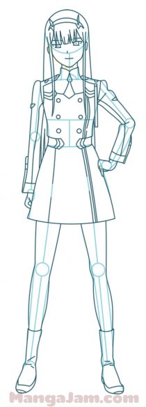 How to Draw Zero Two from Darling in the FranXX - MANGA-JAM.com